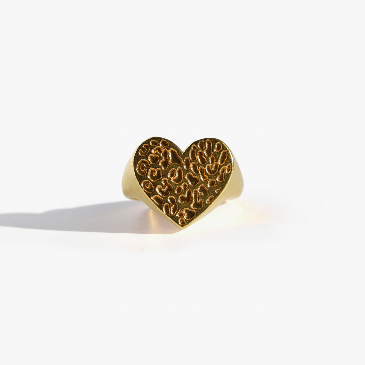 COEUR LEOPARD Bague Chevalière | Bague dorée volume L – ERITA